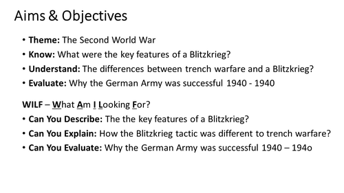 Blitzkrieg - Lightning War 1939 - 1940 | Teaching Resources
