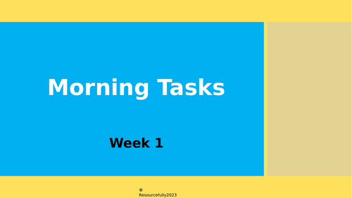 Year 5 Morning Work Autumn (Half Term) | Teaching Resources