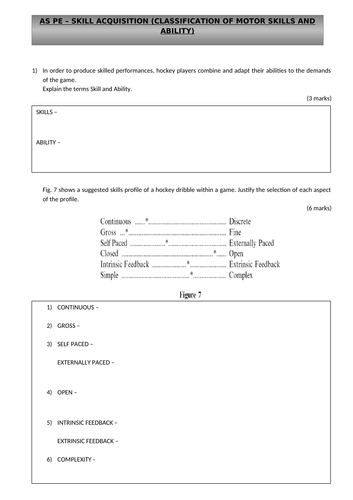 SKILL ACQUISITION | Teaching Resources