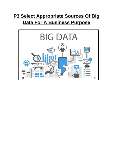 OCR Level 3 IT Cambridge Technicals Unit 22 Big Data Analytics ...