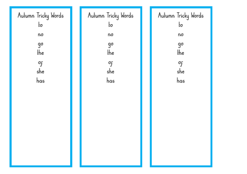 Little Wandle Tricky Word Bookmarks - Reception | Teaching Resources