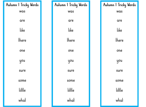 Little Wandle Tricky Word Bookmarks - Year 1 | Teaching Resources