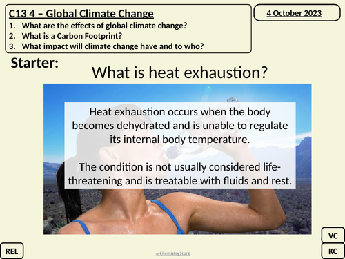KS4 GCSE Chemistry AQA C13 4 Global Climate Change Lesson Bundle ...