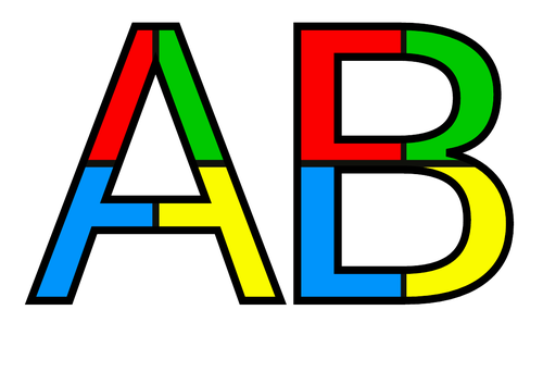 Zones of Regulation Colour Modern Lettering Set Display, Colourful ...