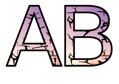 PE Gymnastics - Modern Lettering Set Display, Colourful, Whole Alphabet ...