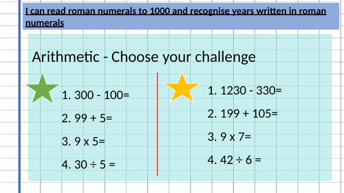 Year 5 Roman Numerals lesson | Teaching Resources