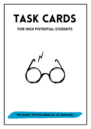 The Harry Potter Series - Task Cards for High Potential/Gifted Students ...