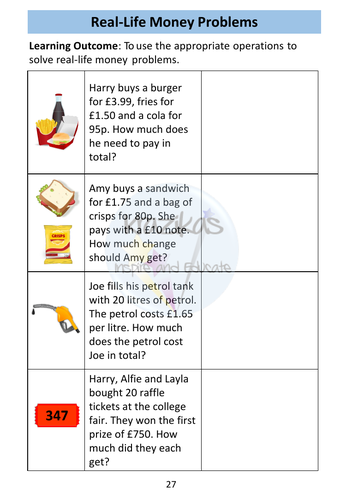 Money Workbook - Level 1 Functional Skills Maths | Teaching Resources