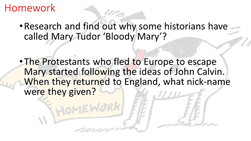 What problems faced Queen Mary in 1553? | Teaching Resources
