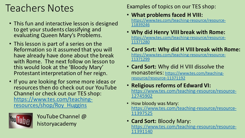 What problems faced Queen Mary in 1553? | Teaching Resources