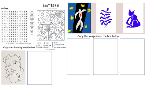 Matisse worksheet | Teaching Resources