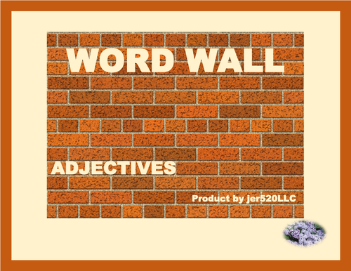 Adjectives in English Word Wall | Teaching Resources
