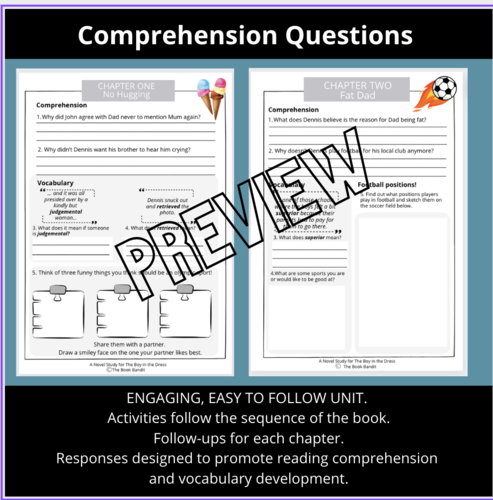 THE BOY IN THE DRESS by David Walliams NOVEL STUDY and READING ...