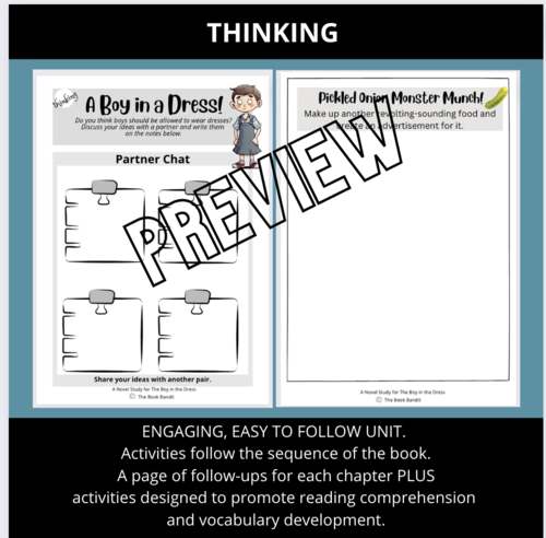 THE BOY IN THE DRESS by David Walliams NOVEL STUDY and READING ...