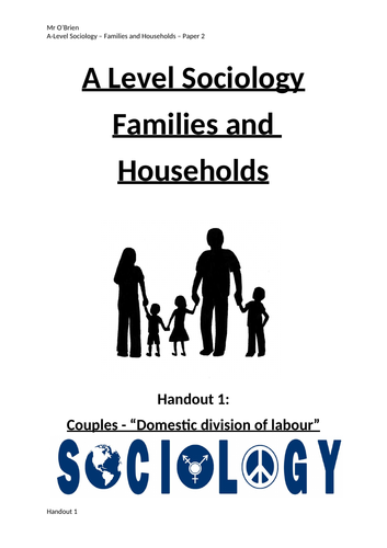 AQA A Level Sociology - Families & households: WHOLE TOPIC | Teaching ...