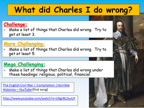 Charles I : Causes of Civil War | Teaching Resources