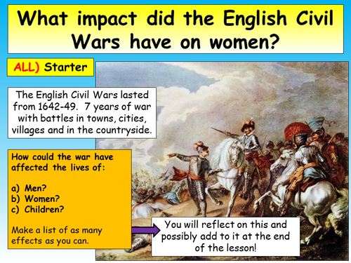 English Civil War Women | Teaching Resources