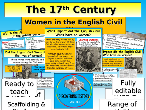 English Civil War Women | Teaching Resources