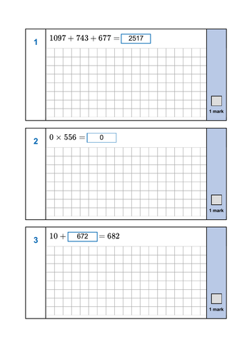 KS2 Maths - SATS Arithmetic Tests Standard & Short Version (Pack 3) New ...