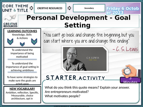 Personal Development - Goal Setting - PSHE | Teaching Resources