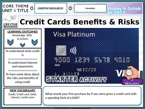 Credit Cards Benefits & Risks - PSHE | Teaching Resources