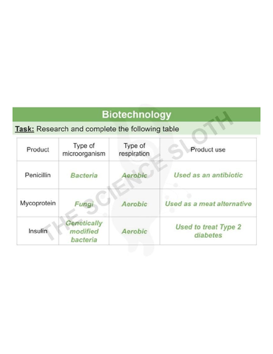 Biotechnology - Examples and fermentation | Teaching Resources