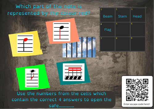 Escape room - Notes, rests and accidentals | Teaching Resources