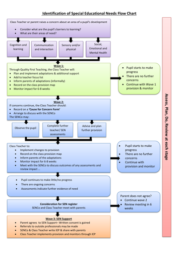 Identification of Special Educational Needs Flow Chart - ideal for new ...