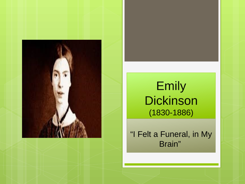 'I Felt A Funeral In My Brain' by Emily Dickinson | Teaching Resources