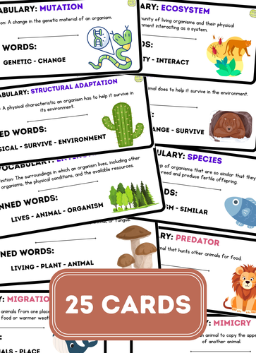Animal Adaptations Vocabulary Game - Banned Words | Teaching Resources