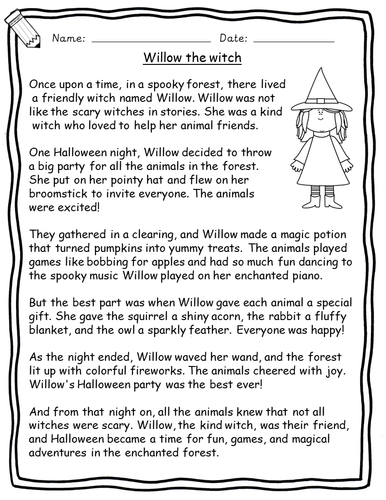 Halloween reading comprehensions for all ages - Fiction and non-fiction ...