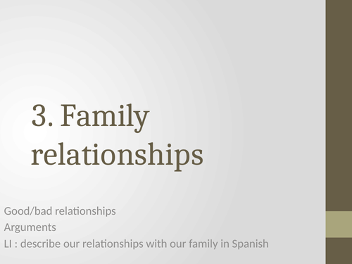 Spanish - Family relationships | Teaching Resources