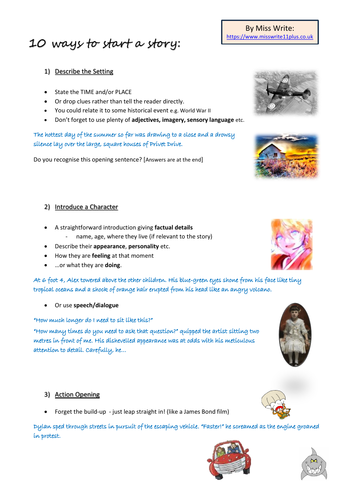 Story Starters | Teaching Resources