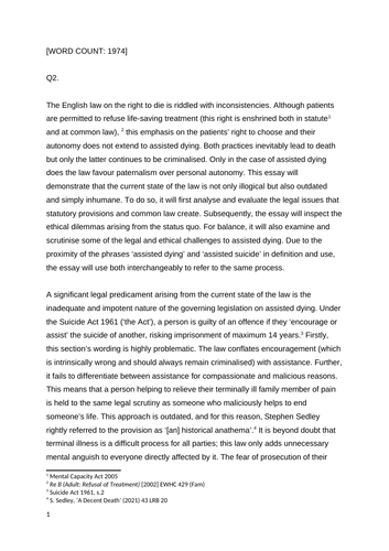 English law on the right to die | Teaching Resources