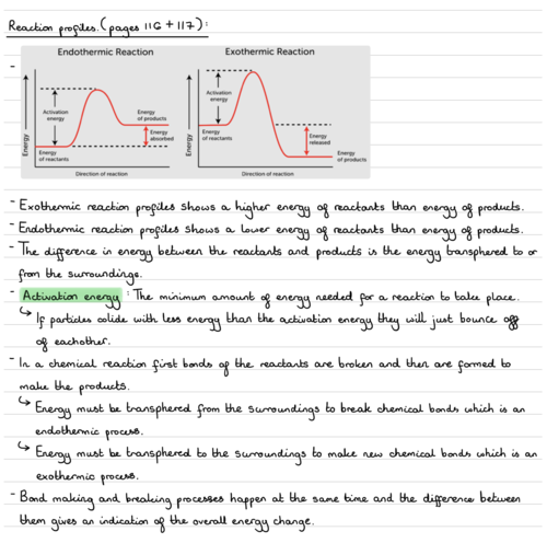 C7: Energy Changes revision notes | Teaching Resources