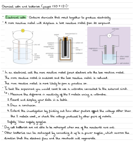 C7: Energy Changes revision notes | Teaching Resources