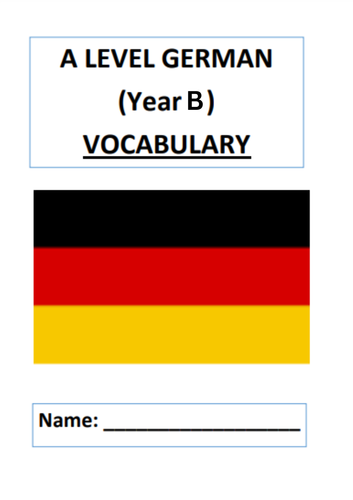 AQA A Level German Vocabulary Booklets | Teaching Resources