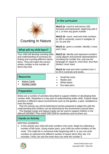 Maths In Nature: One | Year One Maths | Teaching Resources