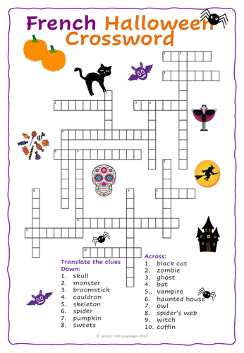 French Halloween Vocabulary Worksheets | Teaching Resources