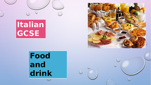 Italian GCSE Food and Drink | Teaching Resources