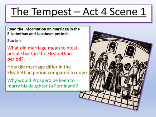 The Tempest Act 4 Scene 1 | Teaching Resources