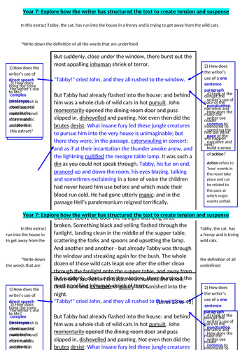 English Language Paper 1, Q.3 (KS3- Year 7 A High Wind in Jamaica ...
