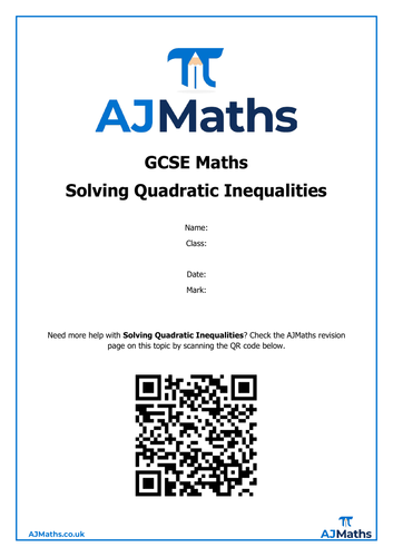 GCSE Maths | Quadratic Inequalities | Edexcel Higher | Teaching Resources GCSE Maths | Quadratic Inequalities | Edexcel Higher | Teaching Resources