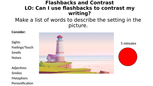 Descriptive Writing: Structure through flashbacks and contrast | Teaching Resources