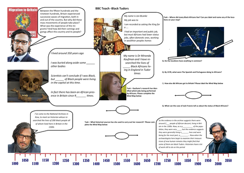 BBC Teach - Class Clips - Black Tudors - Worksheet to support the David ...