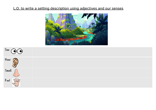 Setting description Year 2 Grandad's Island and Taking Flight ...