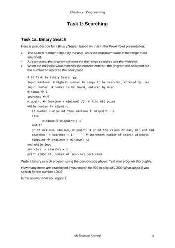 AS Computer Science - Unit 11 Programming - Python Lesson 6 | Teaching ... AS Computer Science - Unit 11 Programming - Python Lesson 6 | Teaching ...