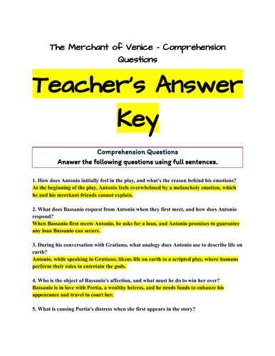 The Merchant of Venice Bundle | Teaching Resources