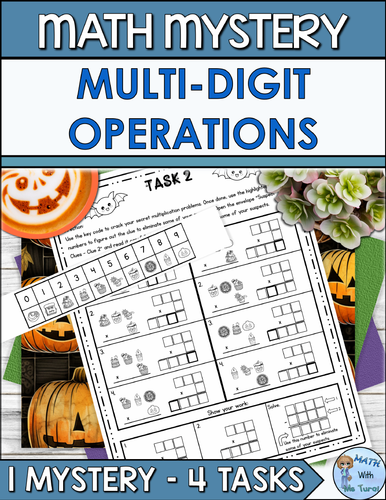 Halloween Multi-Digit Multiplication Escape Room | Teaching Resources