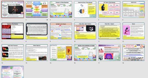 Careers in Show Business Film & TV | Teaching Resources